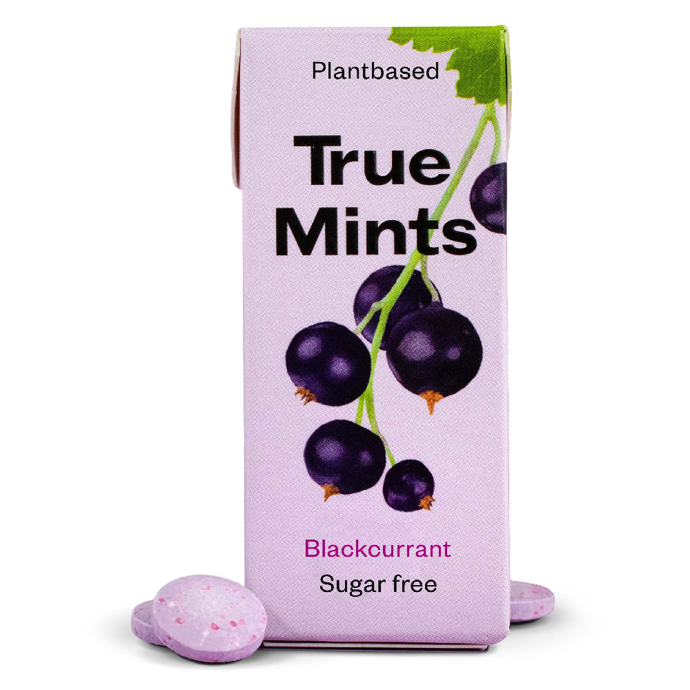 True Mints Plantbased Sugar Free Mints Blackcurrant 13g - mOrganics Beauty